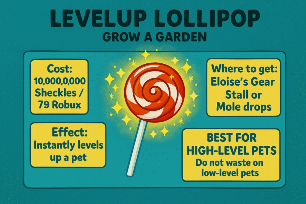 How to Get and Use a Levelup Lollipop in Grow a Garden – Gameodo